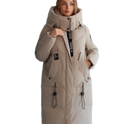 China FODARLLOY Winter puffer jacket ladies warm hooded cotton-padded clothes slim long down winter jackets women coat wholesale 2022 for sale