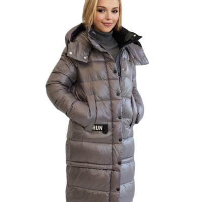 China FODARLLOY Foreign Trade Ladies Warm Hooded Cotton-Padded Clothes Women Winter Slim Long Down Coat for sale