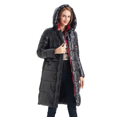 China FODARLLOY 2022 winter puffer jacket ladies warm hooded cotton-padded clothes women slim long down winter jackets women coats for sale