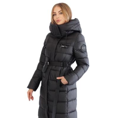 China FODARLLOY Ladies Warm Hooded Cotton-Padded Clothes Slim Long Down Winter Jackets Women Coats for sale