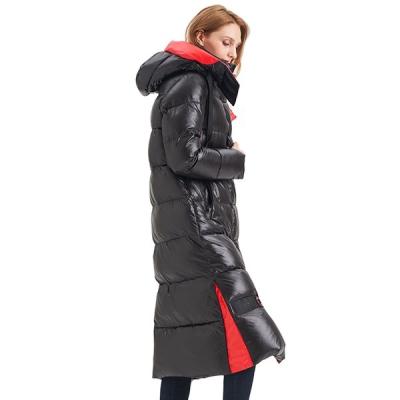 China FODARLLOY 2022 winter puffer jacket ladies warm hooded cotton-padded clothes women slim long down winter jackets women coats for sale