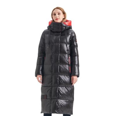 China FODARLLOY 2022 winter puffer jacket ladies warm hooded cotton-padded clothes  slim long down winter jackets women coats for sale
