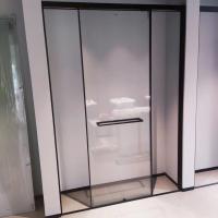 China 304 Stainless Steel，Bathroom Shower Room,Double Slider Door,Matte Black for sale