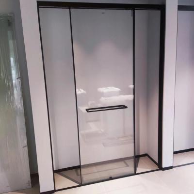 China 304 Stainless Steel，Bathroom Shower Room,Double Slider Door,Matte Black for sale
