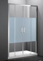China Glass Bathroom Shower Room， Folding Shower Screen With Aluminum Frame for sale