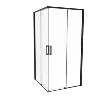 China Stainless Steel,Bathroom Shower Room, Matte Black Color,Double Sliding Door for sale