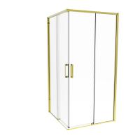 China Aluminum Alloy Frame， Bathroom Shower Room ，Titanium Brushed Color，Sliding Door for sale