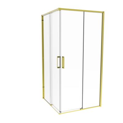 China Aluminum Alloy Frame， Bathroom Shower Room ，Titanium Brushed Color，Sliding Door for sale