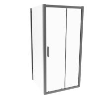 China Stainless Steel, Gun Gray Brushed , Sliding Door With Side Panel for sale
