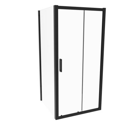 China Stainless Steel, Matte Black Color sliding door with side panel for sale