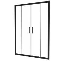 China Aluminum, Matte Black Color,  Screen Sliding Door,Bathroom Shower Room for sale