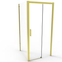 China Aluminum, Titanium Brushed Color,Bathroom Shower Room,Sliding Door With Side Panel for sale