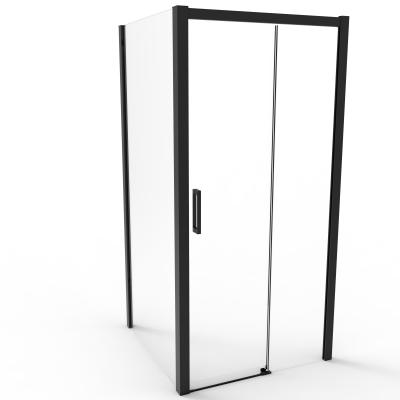 China Stainless Steel, Matte Black Color,Sliding Door With Side Panel for sale