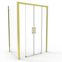 China Aluminum ,Bathroom Shower Room , Double Sliding Door With Side Panel for sale
