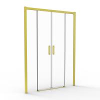 China Aluminum, Titanium Brushed Color, Screen Sliding Door,Bathroom Shower Room for sale