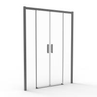 China Aluminuml, Gun Gray Brushed Color, double Sliding Door,Bathroom Shower Room for sale