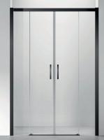 China Stainless Steel,Tempered Glass,Sliding Door ,Matte Black,Bathroom Shower Room for sale