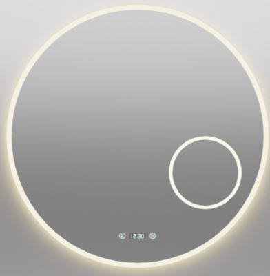 China Smart LED Bathroom Mirror With Anti-Fog Function Time Temperature Display Waterproof Design for sale