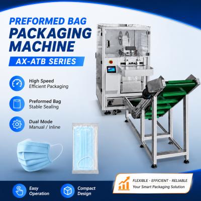 China DGAX Automatic Preformed Bag Packaging Machine with 4 Side Seal Filling & Sealing High Productivity 8000-10000pcs/min 110V/220V for sale
