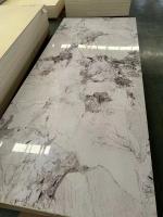 China Pvc Wpc Well Uv Wall Panel Marble Sheet Gold and White Large Effect PVC PANEL WALL Panels Pvc for sale