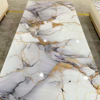 China Spc Shower Wall Panels Uv Sheet Board Stylish Bathroom Cladding Panels 4 X 8ft for sale