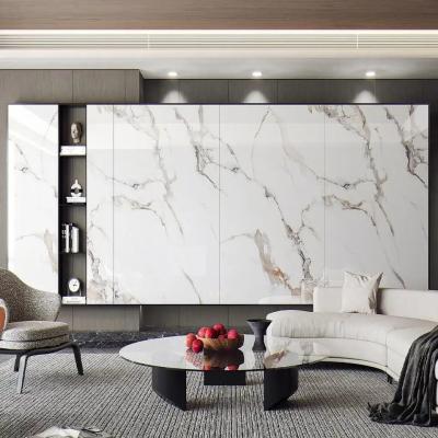 China Pvc Wpc Well Uv Wall Panel Marble Sheet Gold and White Large Effect PVC PANEL WALL Panels Pvc for sale