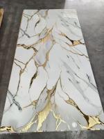 China Gold and Brown Marble Pvc Wall Panels Pvc White Panel Gold and White Marble Wall Panel for sale