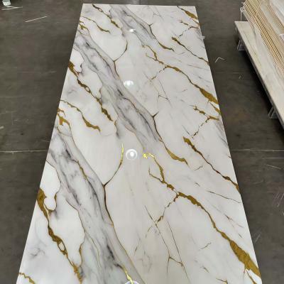 China Hard Lightweight Pvc Marble Sheets Uv Marble Wall Uv Panel Plastic Pvc Marble Sheet Pvc Wall Panels Uv Board for sale