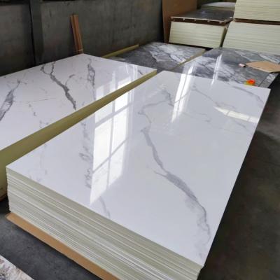 China Uv Sheet Spc Pvc Marble Wall Panel Pvc Marble 122*260 for Bathroom 2800mm Panel for sale