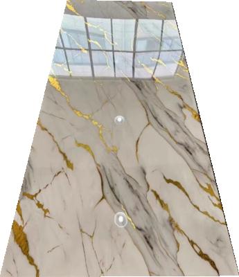 China 10mm Pvc Shower Marble High Gloss Wall Pvc Panels Panel Bathroom Sticker with Light Led Marble 2800mm Decor Panel Pvc for sale