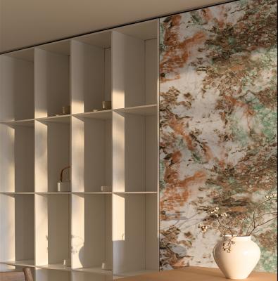 China Marble Pvc Wall Panels With Gold 2800mm White Bathroom Cladding SPC for sale