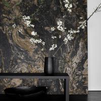 China Marble Pvc Wall Panels With Gold 2800mm White Bathroom Cladding SPC for sale