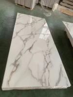 China Gold White Decorative PVC Wall Panel Marble Sheet For Apartment Living Room for sale