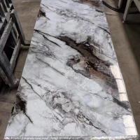 China Pvc Wpc Well Uv Wall Panel Marble Sheet Gold and White Large Effect PVC PANEL WALL Panels Pvc for sale