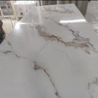 China Gold Pvc 3d Uv Slate Wall Panel Marmer Eu Stock Marble Pvc 3mm Wall Panell for Bathroom Waterproof 1220 2440 Board Veener for sale