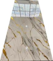 China Gold Pvc 3d Uv Slate Wall Panel Marmer Eu Stock Marble Pvc 3mm Wall Panell for Bathroom Waterproof 1220 2440 Board Veener for sale