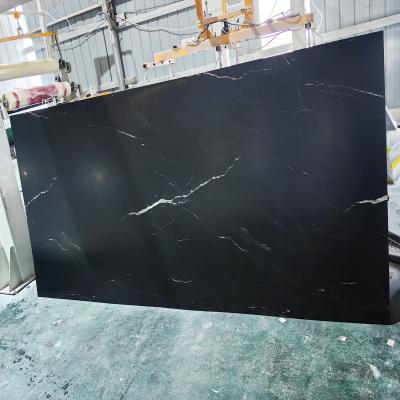 China Wc Pvc Plastic Marble Wall Panels Eco Black Grey Pvc Black Cladding for sale