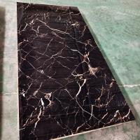 China Black Marble Decorative PVC Wall Panel Grey Pvc Faux Stone Panels for sale
