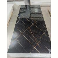 China Black Marble Decorative PVC Wall Panel Grey Pvc Faux Stone Panels for sale