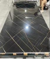 China Commercial Buildings Black Pvc Wall Panels Grey Bathroom  Pvc Shower Cladding for sale
