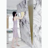 China Glossy Marble Bamboo Charcoal Board Veneer Marble Fiber Wall Panel Bamboo Charcoal  Board Carbon Crystal Plate Wall Panel for sale
