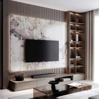 China Wpc Tv Wall Panel Wall Furniture Design Behind Tv Background Marble Pvc Panel Wall Online Shopping Usa for sale
