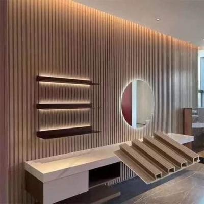 China Stripes Plaid Pvc Fluted Wall Panel Wpc Plastic Cladding Sheets 2.9m for sale