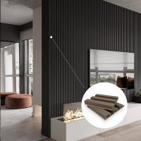China 160 X 24mm Fluted Wall Panel 2900mm Fireproof Wpc Marble Cladding Indoor Fluted for sale