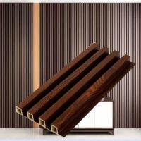China 160 X 24mm Fluted Wall Panel 2900mm Fireproof Wpc Marble Cladding Indoor Fluted for sale