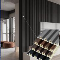 China 160 X 24mm Fluted Wall Panel 2900mm Fireproof Wpc Marble Cladding Indoor Fluted for sale