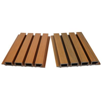 China 219 X 26mm Outdoor Wall Panel Hollow Exterior Villa Bathroom Warehouse Co Extrusion for sale