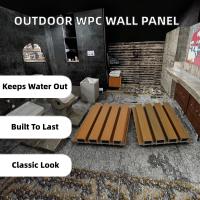 China 219 X 26mm Outdoor Wall Panel Hollow Exterior Villa Bathroom Warehouse Co Extrusion for sale