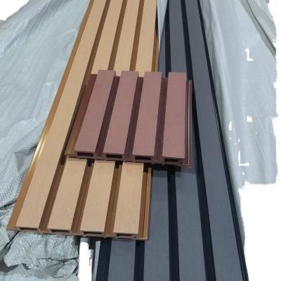 China Anti Static Outdoor Wall Panel 219mm Plastic Composite Wall Panels Grooved Exterior Cladding for sale