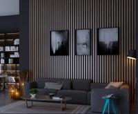 China Oak Acoustic Wall Panels 2400 X 600mm 21mm  Diy Acoustic Wood Slat Panels for sale